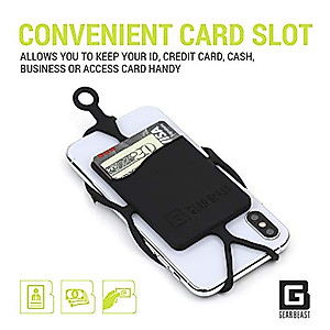 Phone Lanyard, Gear Beast Universal Crossbody Cell Phone Lanyard Compatible with iPhone, Galaxy & Most Smartphones, Includes Silicone Phone Holder and Satin Poly Adjustable Neck Strap