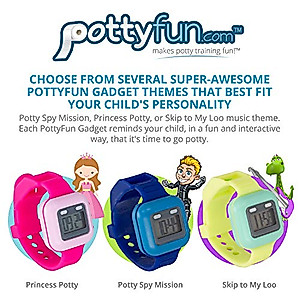 [Updated] POTTY FUN Potty Training Watch Timer | Remind Your Toddler to Go Potty | Fun Audio/Music Theme | Water Resistant and Child-Proof Lock of 3-Second Hold to Turn On/Off | Princess Potty Theme
