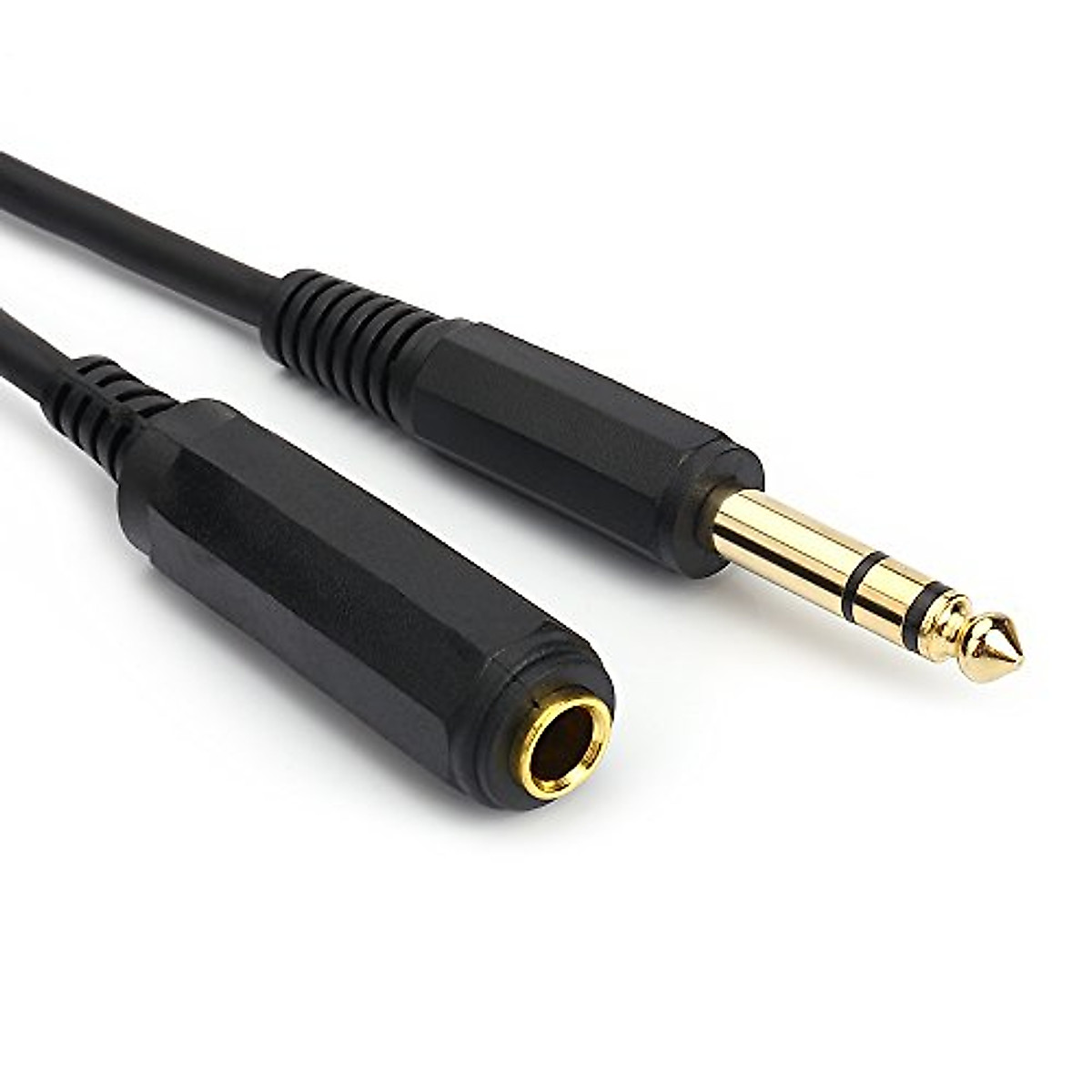 Disino 1/4 Inch Male to Female Stereo Extension Cable Gold Plated Quarter inch Headphone Extension Cable Cord- 10FT/3 Meters