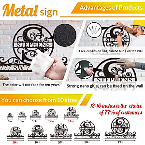 Custom Metal Address Sign - Wall Art Decor - Outdoor -Personalized Address Plaque - Signs for Home Decor Wall - Custom House Number Metal Sign(TY-DZ)