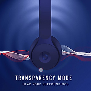 Beats Solo Pro Wireless Noise Cancelling On-Ear Headphones - Apple H1 Headphone Chip, Class 1 Bluetooth, Active Noise Cancelling, Transparency, 22 Hours of Listening Time - Dark Blue