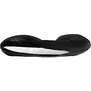 Betty Dain Stretch Jersey Pregnancy/Maternity Pillowcase C-Shape Compatible, Pillowcase Replacement, 100% Cotton Stretch Jersey, Dual Zippers, Stretch Fabric, Machine Washable, 60 x 25 in., Black