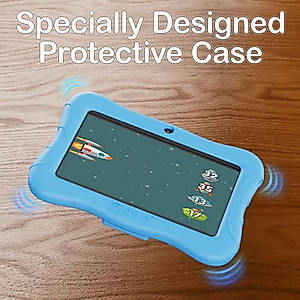 Contixo 7" Android Kids Tablet 32GB, Includes 50+ Disney Storybooks & Stickers (Value $200), Protective Case with Kickstand, (2023 Model) - Blue