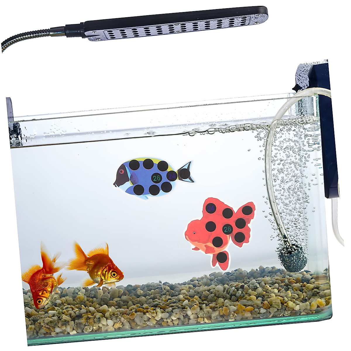 ULTECHNOVO 5 Sets LCD Thermometer Sticker by Numbers Aquarium Thermometer Color Stickers Cartoon Stickers Terrarium Water Temperature Tester Aquarium Sticker Fish Tank Liquid Crystal Paper