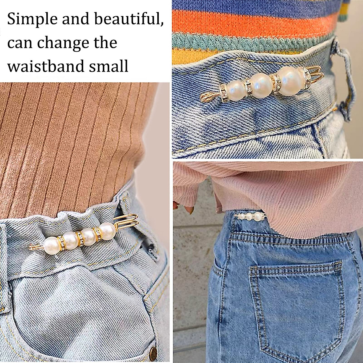 14 Pieces Pearl Scarf Brooch Pin Assorted Muslim Scarf Hijab Clips Small Brooch Set Metal Clips for Headscarf Shawl Muslim Women Scarves Hijab Safety Shawl Brooch Pins for Women Men