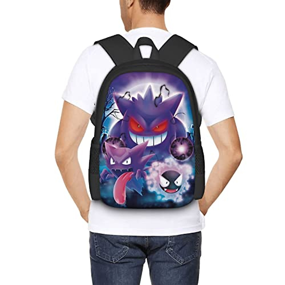 NoogYent Backpack, Anime Adjustable Shoulder Straps Laptop Backpack Simple Large Capacity Backpack Travel Bag, One Size (11629)