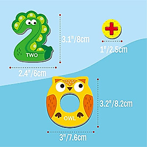 Magnetic Uppercase Letters and Numbers, Educational Learning Tool for Kids Word Recognition 39 Pieces Magnets Include 26 Colorful Alphabet Letters, 10 Numbers and 3 Symbols,Toddlers 3 4 5 Years Old
