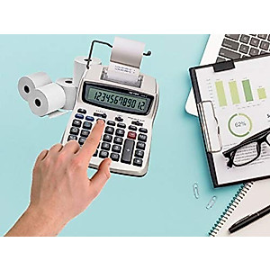 1InTheOffice Adding Machine/Calculator Roll, 16 lb, 1/2" Core, 2-1/4" x 150 ft, White (3)