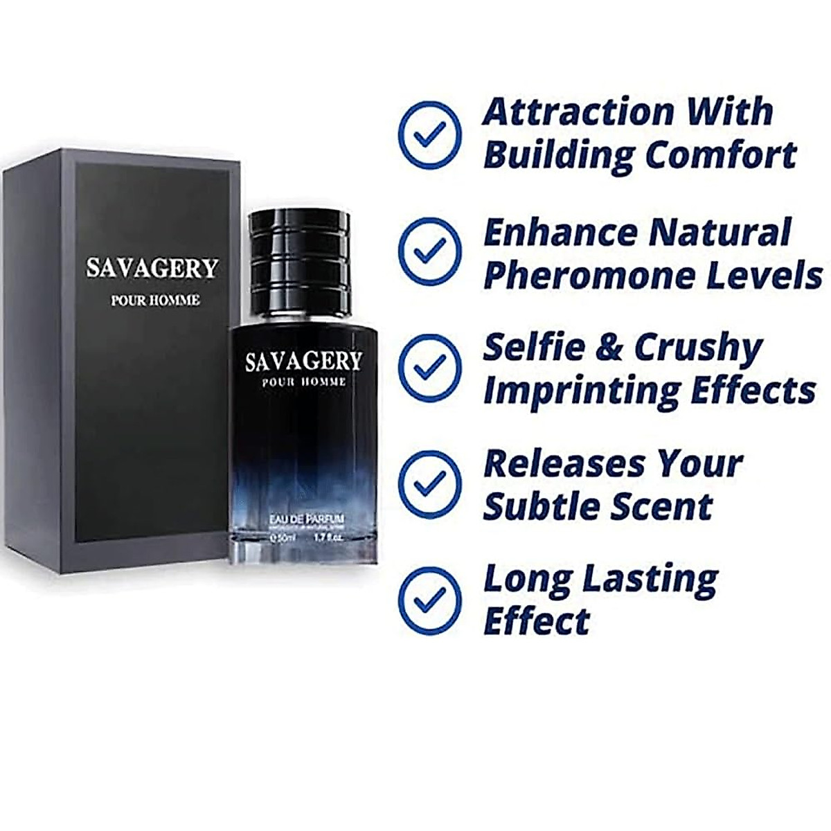 EyewEb Savagery Pheromone Men Perfume, Pheromone Perfume Spray for Men Attract Women, Romantic Glitter Perfume Gift (Size : 5 Count (Pack of 5))
