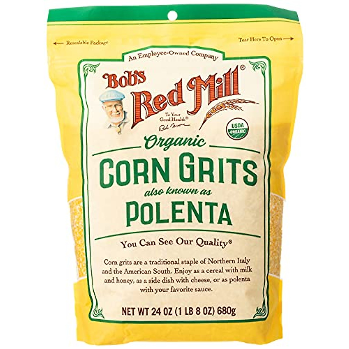 Bob's Red Mill Organic Corn Grits/ Polenta, 24 Oz
