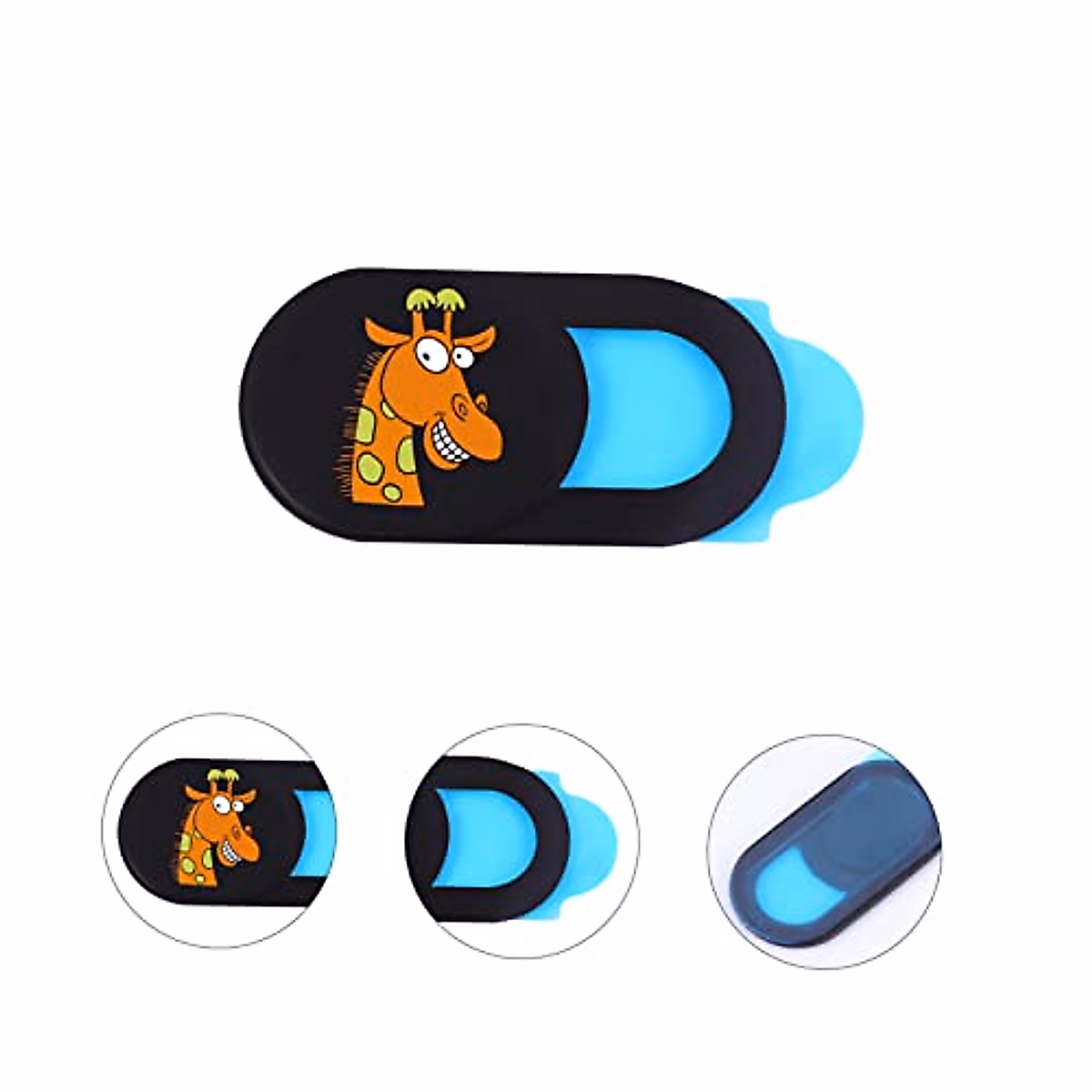 SOLUSTRE USB Camera 3pcs Slider with for Safety Photo Professional Hood Laptop Webcam Covers Cap Tablet Blocker Slide Laptops Giraffe Cartoon Privacy Web Cover Protectors Camera and Lens Ipads