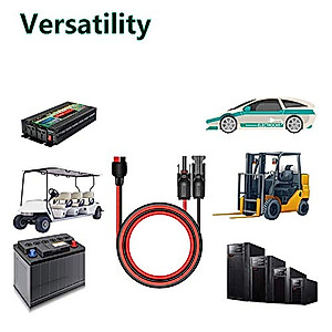 AYECEHI Solar Adapter Cable Solar Power Adapter Connector 3.2ft Male and Female Solar Panel Cable Kits -12AWG 1m/3.2ft