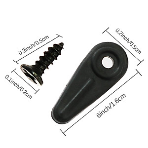 MEETOOT 30 Sets Photo Frame Back Plate Buckle Black Back Plate Hook Turn Button with Screws for Pictures Hanging, Gift Box, Decoration Box