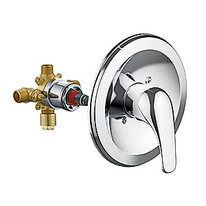 Design House 594895 Middleton II Transitional Single-Handle Shower Valve Trim with Escutcheon for Bathroom, Polished Chrome
