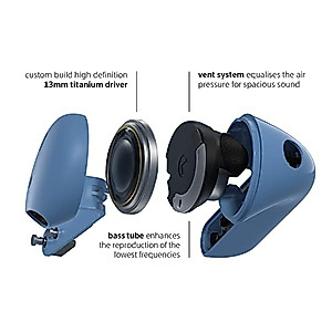 STUDIO NOD Earbuds, FREENOD True Wireless Earbuds for iPhone, Earbud in-Ear Headphones - Studionod Pure Bass Sound, Bluetooth, Wireless Calls, Music, Background Noise Cancellation During Calls, Blue