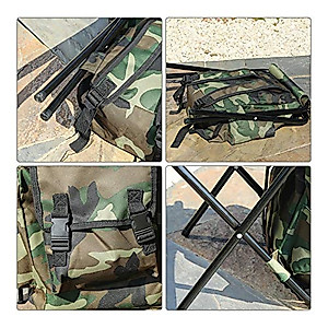TRENTSNOOK Exquisite Camping Stool Folding Outdoor Fishing Chair Bag Camping Stool Portable Backpack Freezer Insulation Picnic Bag Hiking Seat Table Bag (Color : G271918B)