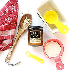 THE BURLAP BAG - Baked Bread - 9oz Soy Candle - smells like warm, yeasty, buttery bread - Handpoured in Austin Texas