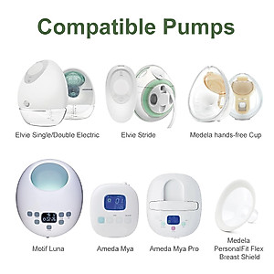 Maymom 13mm Flange Insert Compatible with Elvie Single/Double Electric, Elvie Stride Cup (24mm), Compatible with Medela PersonalFit Flex Shield, Not Original Elvie Replacement Pump Parts