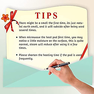 UNCN Wide Microwave Heating pad with Washable Cover 9 * 15" Microwavable Hot Pad for Neck Shoulder, Cramps, Back Cordless Warm Compress Weighted Moist Heat Pack for Aches, Unscented