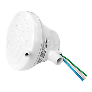 FAME - Electric shower 110V - 4 temperatures. Includes: Head, hose with hand head + support, installation tube, free spare resistance included - Calentador de Agua Electrico.