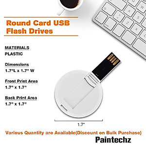Paintechz Custom Credit Card USB Flash Drives 50 Pack, Personalized Logo Text Bulk - as Corporate Gifts and Promotional Giveaways - Customizable 8GB
