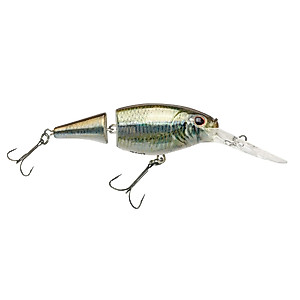 Berkley Flicker Shad Jointed Fishing Lure, HD Emerald Shiner, 1/5 oz, 2in | 5cm Crankbaits, Size, Profile and Dive Depth Imitates Real Shad, Equipped with Fusion19 Hook