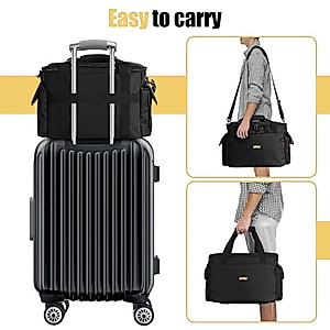 LEFOR·Z Large DJ Equipment Gig Bag Cable File Organizer Bag with Detachable Dividers and Padded Bottom,Travel Music Bag for Professional DJ Gear,Sound Equipment, Musical Instrument and Accessories