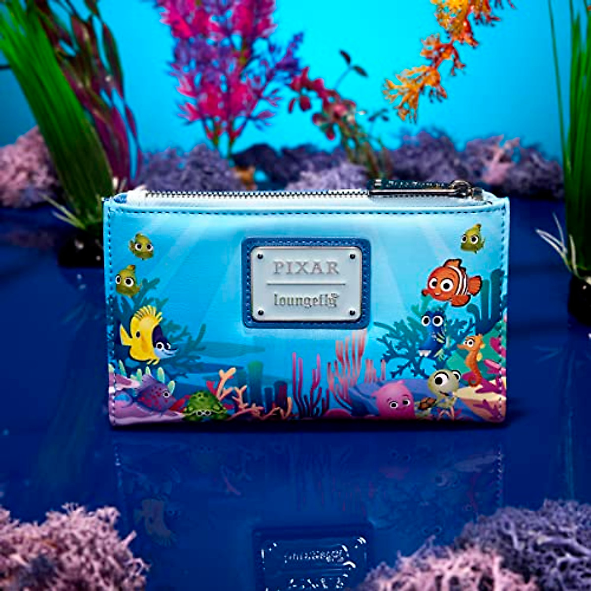 Loungefly Disney: Finding Nemo - Nemo and Friends Wallet with Collectible Bag, Amazon Exclusive