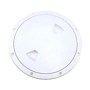 Coshar White Access Hatch Cover Non Slip Circular Inspection Hatch Detachable Cover- 4 Inch(1pc)