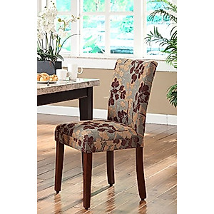 Homepop Home Decor | K1136-F975 | Classic Upholstered Parsons Dining Chair | Single Accent Dining Chair, Brown Woven