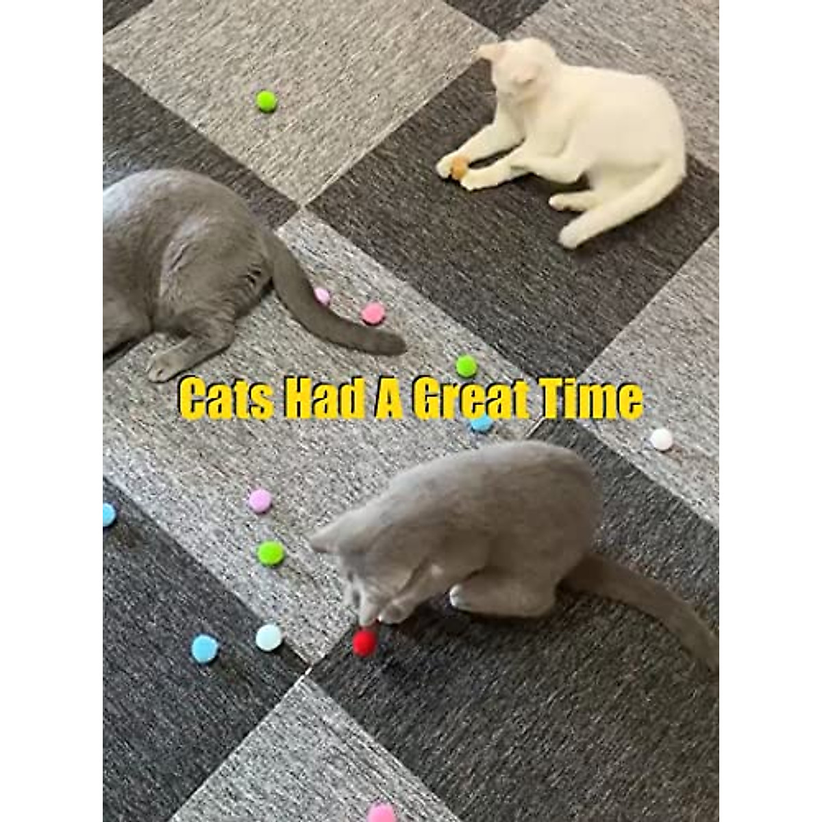 HEUHAI Cat Balls, 40 Pack 1.25 Inches 10 Colors, Soft and Non-Fading Cat Toy Balls, Cats, Ferrets, for Small and Medium Breed Sizes