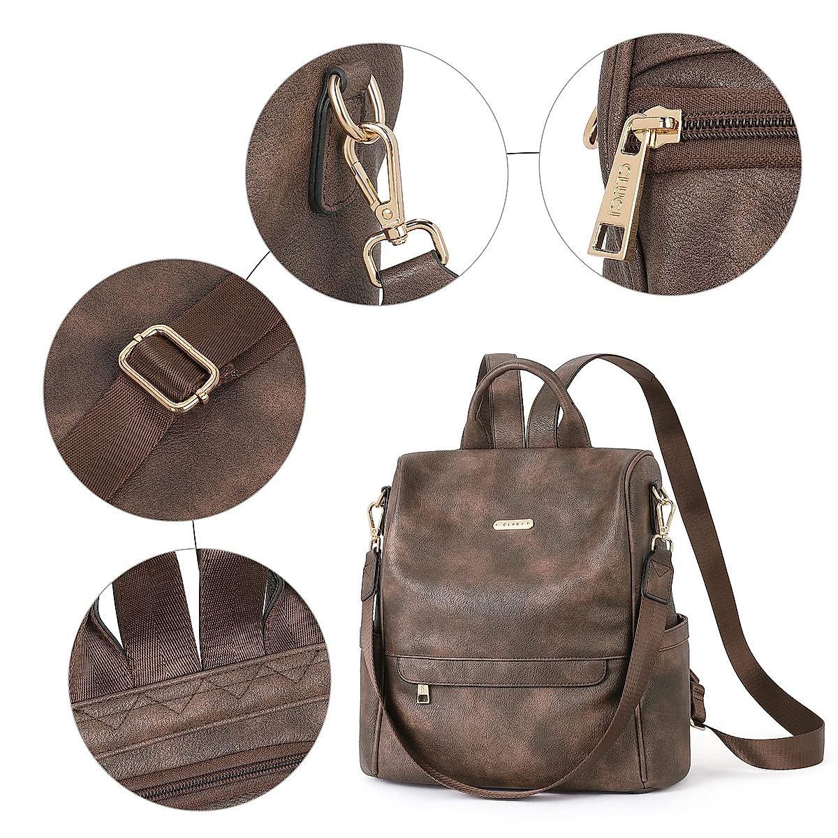 CLUCI Backpack Purse for Women Belt Bag for Women