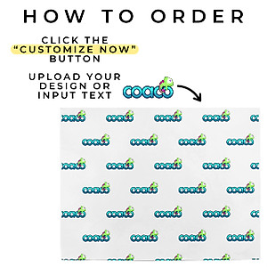 COACO Personalized Tissue Paper, Your Custom Design, Logo, or Text, Great for Holiday or Special Occasion, Small Business Packaging or Gift Wrapping, Gift Bags, 30, 50, or 100 Count, Blush (18"x10")