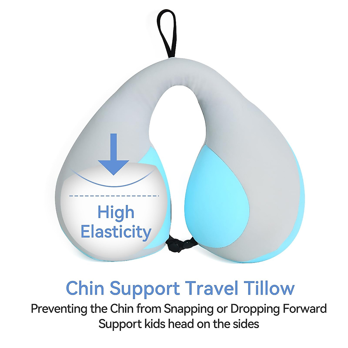 MOOB Baby Pillow for Car Seat Kids U-Shape Travel Neck Pillow Support Children Stroller Pillow Blue