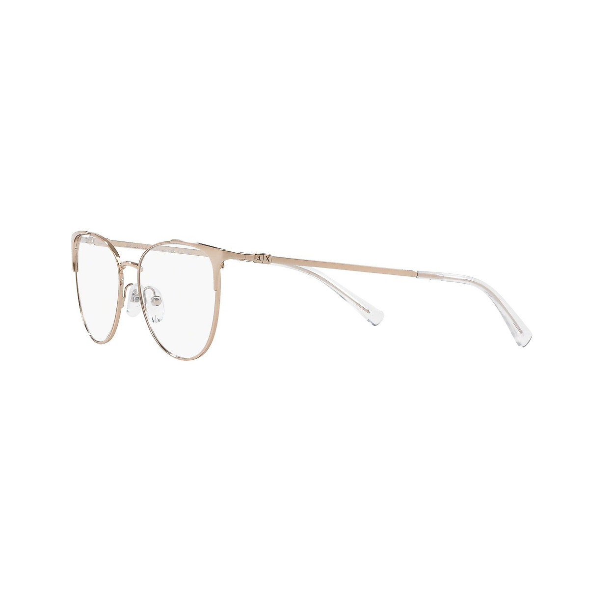 A|X ARMANI EXCHANGE Women's AX1034 Cat Eye Prescription Eyeglass Frames, Rose Gold/Demo Lens, 52 mm