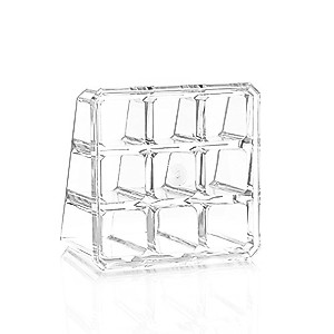 Sooyee Lipstick Organizer,Lipstick Holder,9 Spaces Acrylic Lipstick Case,Cosmetic Display Cases for Lipstick, Brushes, Bottles, and more,Clear