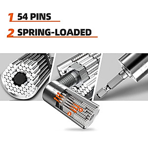 Universal Socket Tool Gift for Men Dad - Socket Set with Power Drill Adapter Cool Stuff, Super Universal Socket Grip Gadgets 1/4'' - 3/4'' (7-19mm), Father's Day/Christmas Unique Gifts for Dad