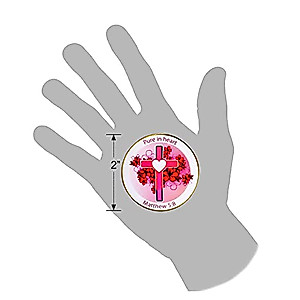 Girl's and Women's Purity Coin, Purity Promise Gift for Females, I Can Do All Things and Pure in Heart Sentiment, 2" Gold Plated Challenge Coin, Gift Boxed, Includes Vow to Purity Card