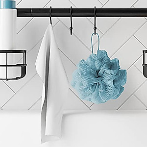 Zenna Home Tension Rod Bath and Home Organizer with Storage Baskets and Hooks, Adjustable, 26" to 76”, Matte Black