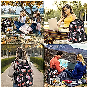 MATEIN Lunch Backpack for Women, Insulated Cooler Backpack with USB Charging Port, Water Resistant Lunch Box Backpack with Laptop Compartment Fits 17 Inch Computer Backpack Daypack for Picnic Travel