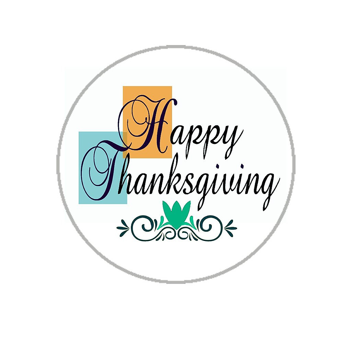 Assorted Thanksgiving Envelope Seals - 1.2" Fun Thanksgiving Stickers - 144 Stickers