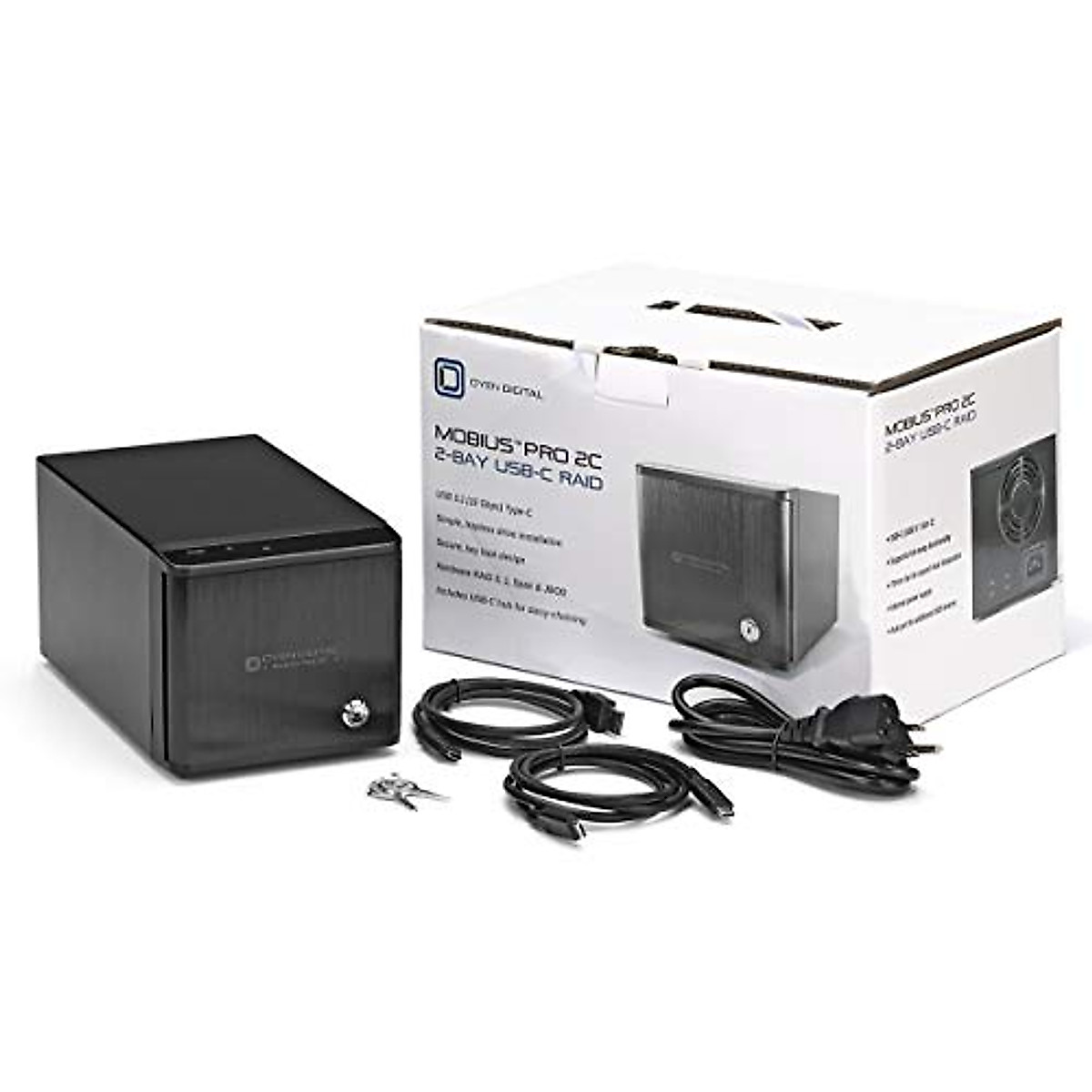 Oyen Digital 40TB Mobius Pro 2C 2-Bay USB-C RAID Hard Drive (3R2-2C-40TB)