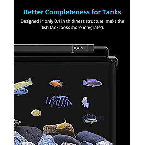 NICREW AquaLux White and Blue LED Aquarium Light, Intensity Adjustable Freshwater Fish Tank Light with 8/10/12 Hours Timer, Sunrise and Sunset Function, 12-18 Inch, 6 Watts