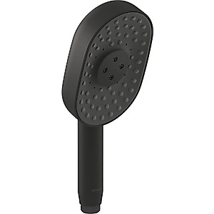 KOHLER 26284-BL Statement Oblong MULTIFUNCTION HAND SHOWER, Maximum Spray Performance with Three Spray Experiences, Matte Black, 2.5 GPM