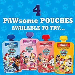 Paw Patrol Bold Blueberry Organic Mixed Fruit Squeeze Pouch, 3.5 Ounce (Pack of 10)