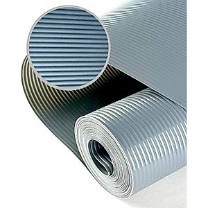 Shelf Liners for Kitchen Cabinets Drawer Liner Non-Slip Cabinet Liners EVA Material Non-Adhesive Shelf Liners Fridge Liner Strong Grip Cabinet Liner. Water & Oil Proof. Gray Strip 18 in X 20 Ft