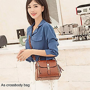 zhongningyifeng Crossbody Purse for Women Shoulder Bag Soft Leather Waterproof Fashion Handbag Small Upgrade (black)