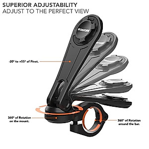 Rokform - iPhone 14 Pro Max Rugged Case + Motorcycle Handlebar Phone Mount (Black)