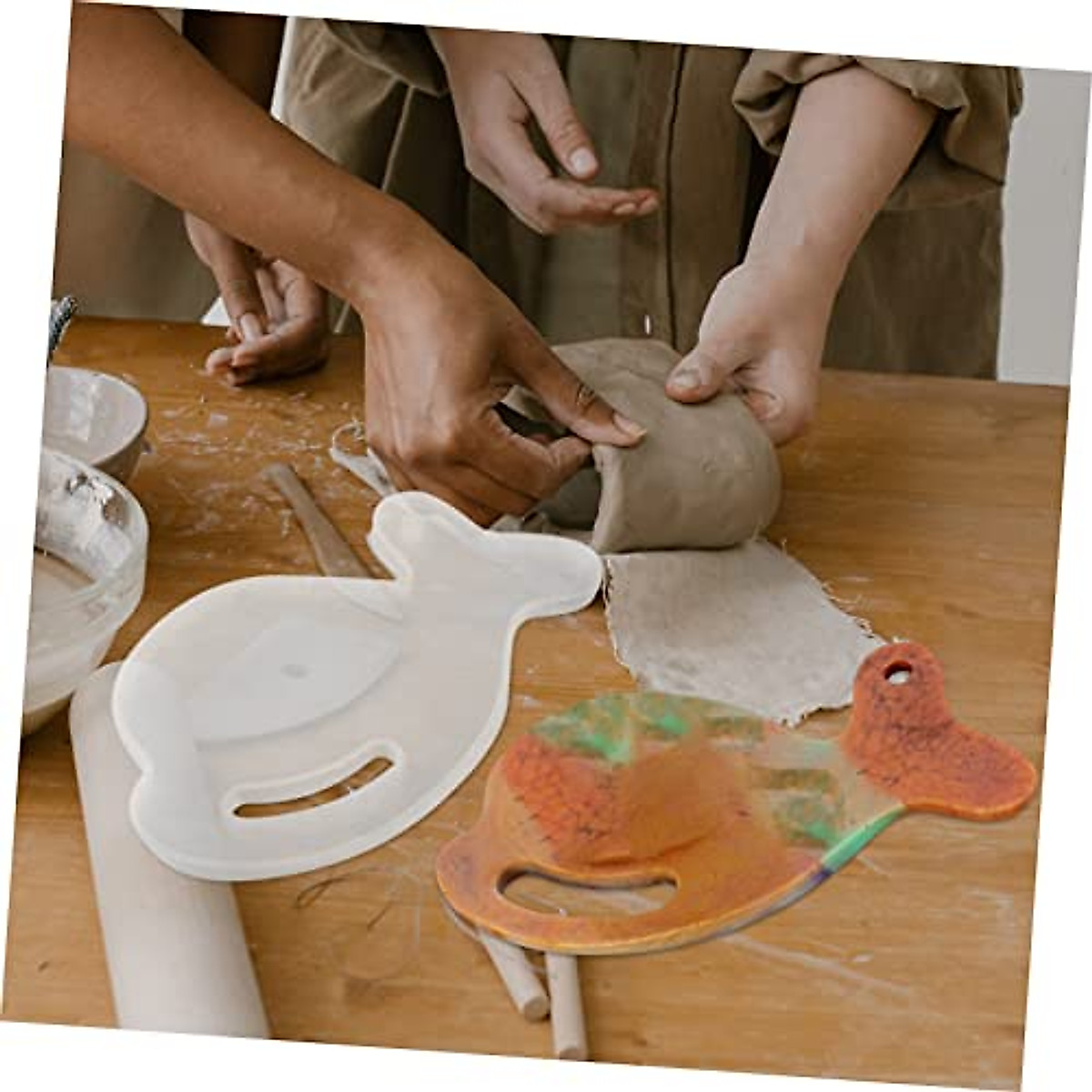 VILLCASE Silicone Mold Cup Mat Resin Jewelry Epoxy Molds Silicone Coaster Resin Candy Molds Animal Silicone Molds Round Tray Cup Holder Mold Cup Mat Mold Manual Mold White Dolphin Ocean