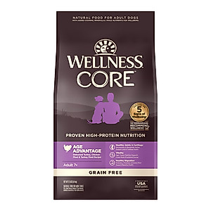 Wellness CORE Grain-Free Senior Dry Dog Food, Made in USA with Natural Ingredients, No Meat by-Product, Fillers, Artificial Flavors, or Preservatives (12-Pound Bag, Turkey)